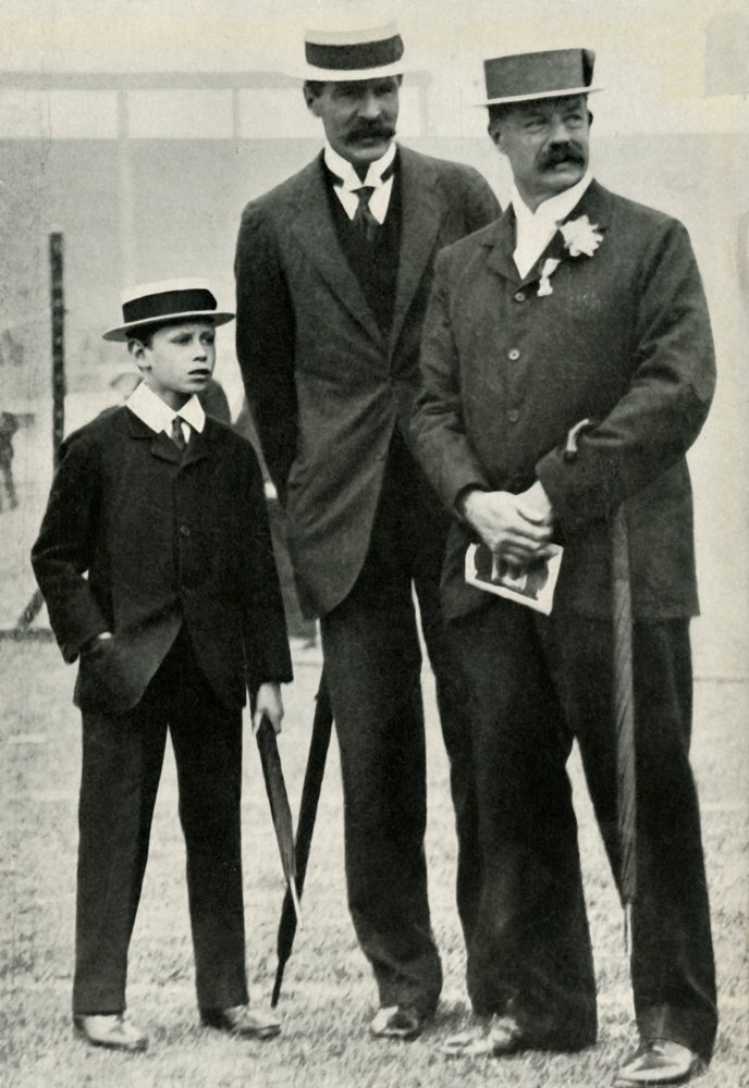 Prince Albert with His Tutor and Lord Desborough, 1908