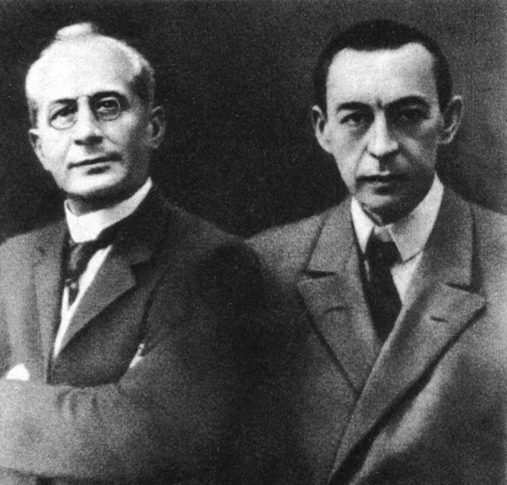 Russian Conductor Alexander Siloti and Composer Sergei Rachmaninov