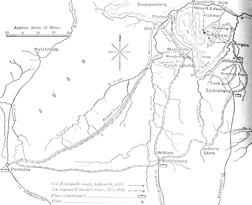 Sketch Map of Sekukuni's Country by Unbekannt