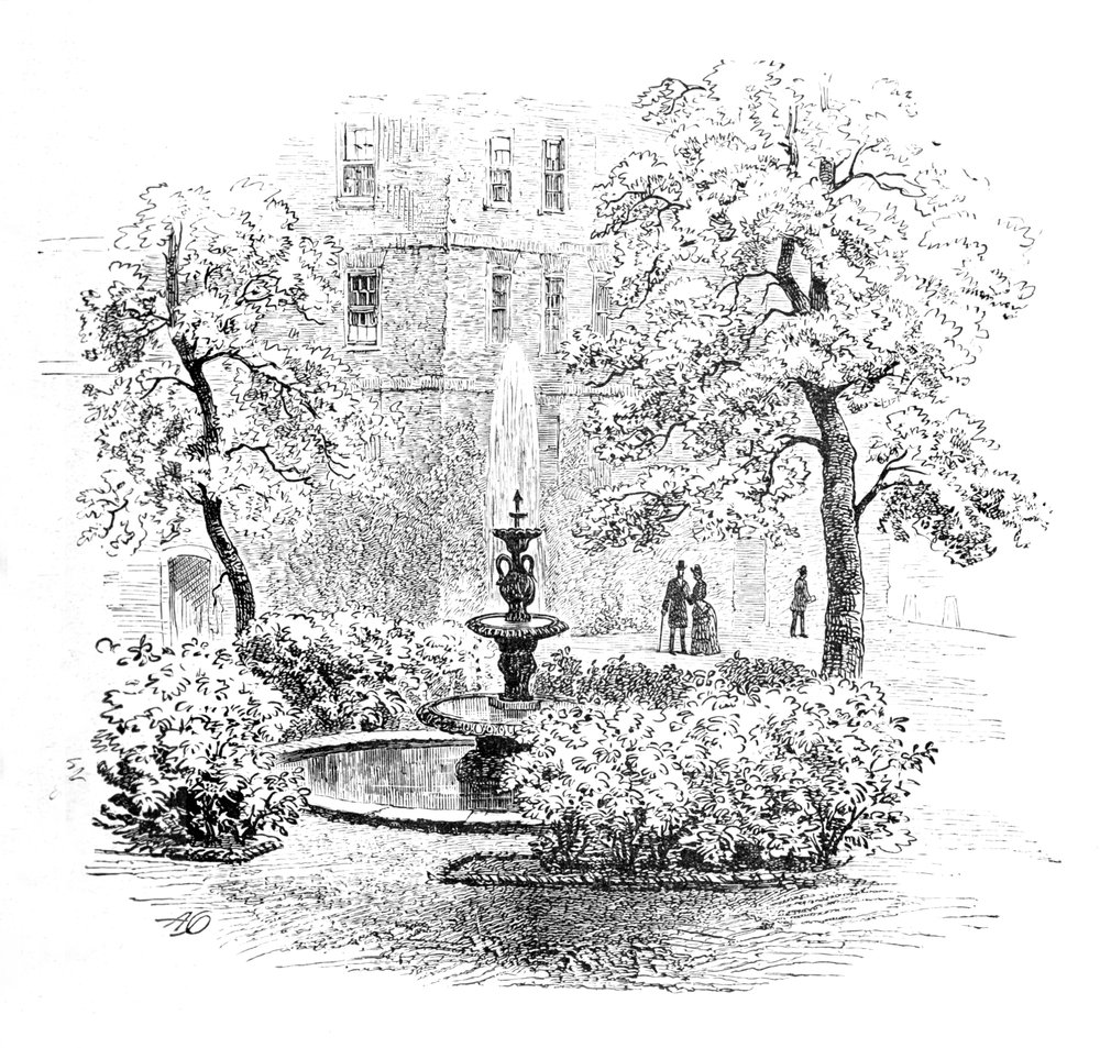 The Fountain, Middle Temple by Unbekannt: Fine art print