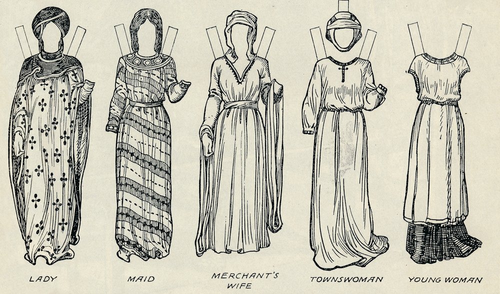 The Great Gallery of British Costume: Varied Dresses Worn in Norman Times