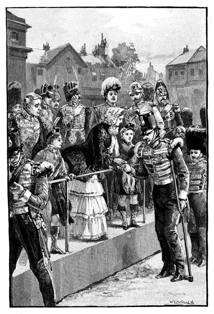 The Queen distributing the Crimea Medal, Horseguards Parade, London