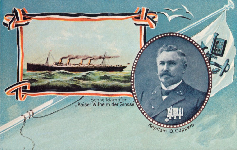 The SS Kaiser Wilhelm der Grosse and Captain Otto Cuppers, c1905
