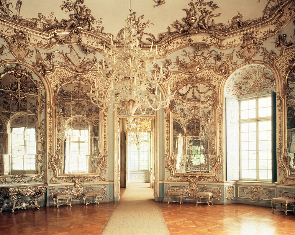 Interior of the Mirror Saloon designed by Francois Cuvillies, 1734-39