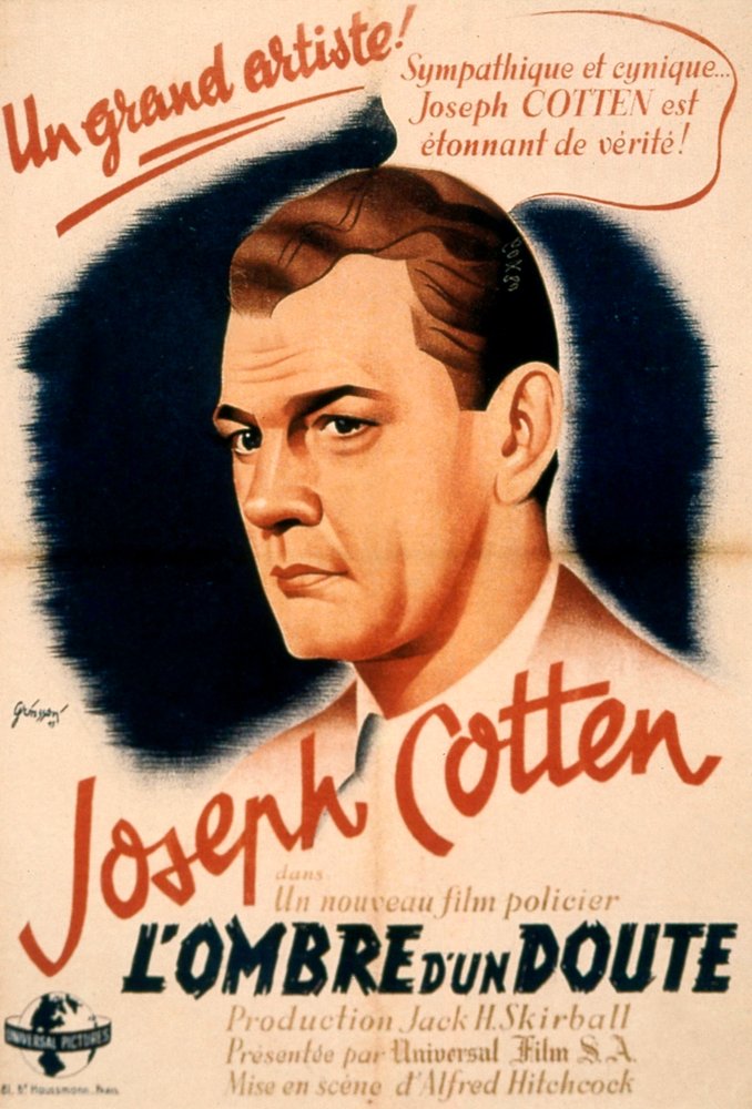 Poster of the film Shadow of a Doubt by Alfred Hitchcock with Joseph ...