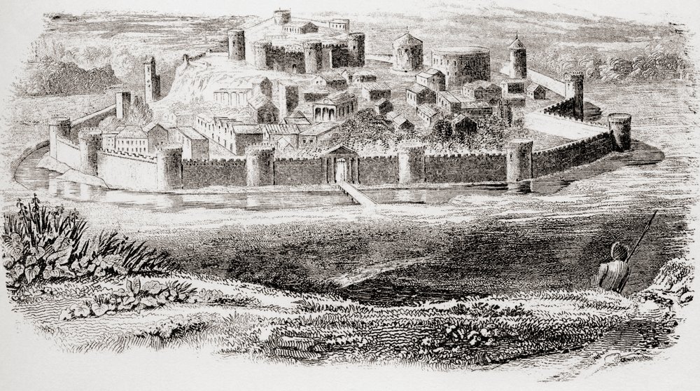 General appearance of ancient fortresses and typical architecture of a ...