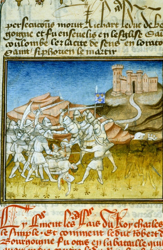 Battle of Soissons - Miniature of the Middle Ages