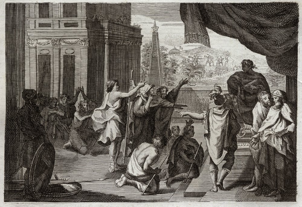 Moses Before Pharaoh by Unknown artist: Buy fine art print