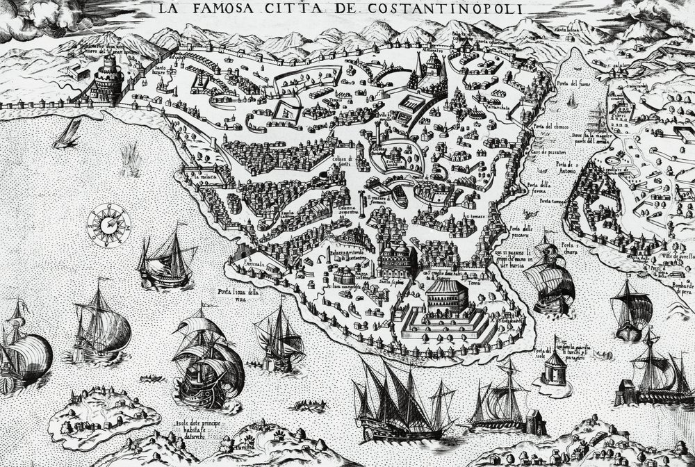 City of Constantinople, engraving by Unknown artist