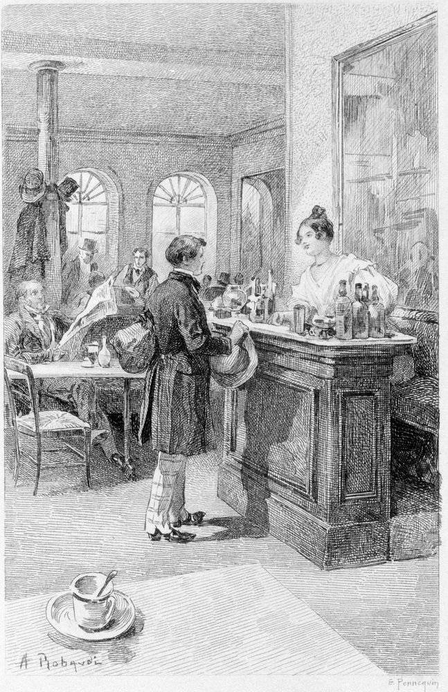 Illustration of 'The Red and the Black'. Stendhal. 1831. Engraving from ...