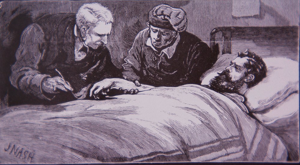 Ned Kelly Lies Wounded in Prison Hospital in Melbourne After Being ...