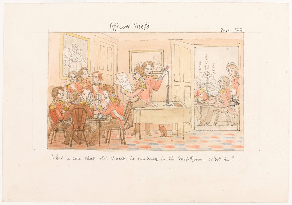 Officers Mess, from Scenes of Life in an Infantry Regiment