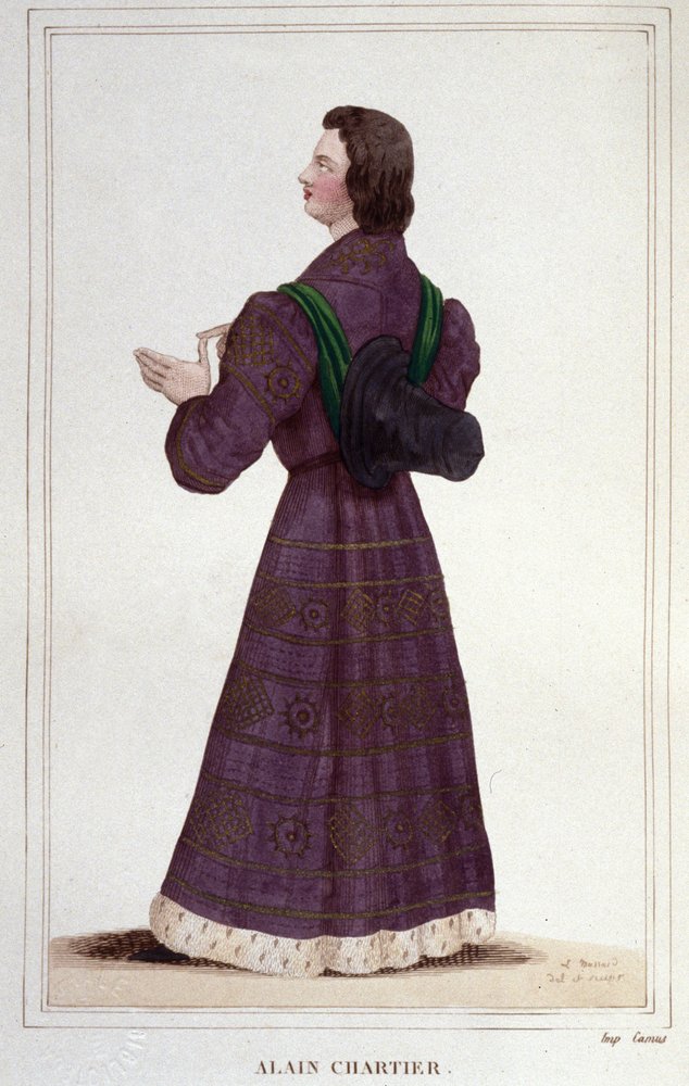 Portrait of Alain Chartier. French diplomat and writer. Secretary of ...