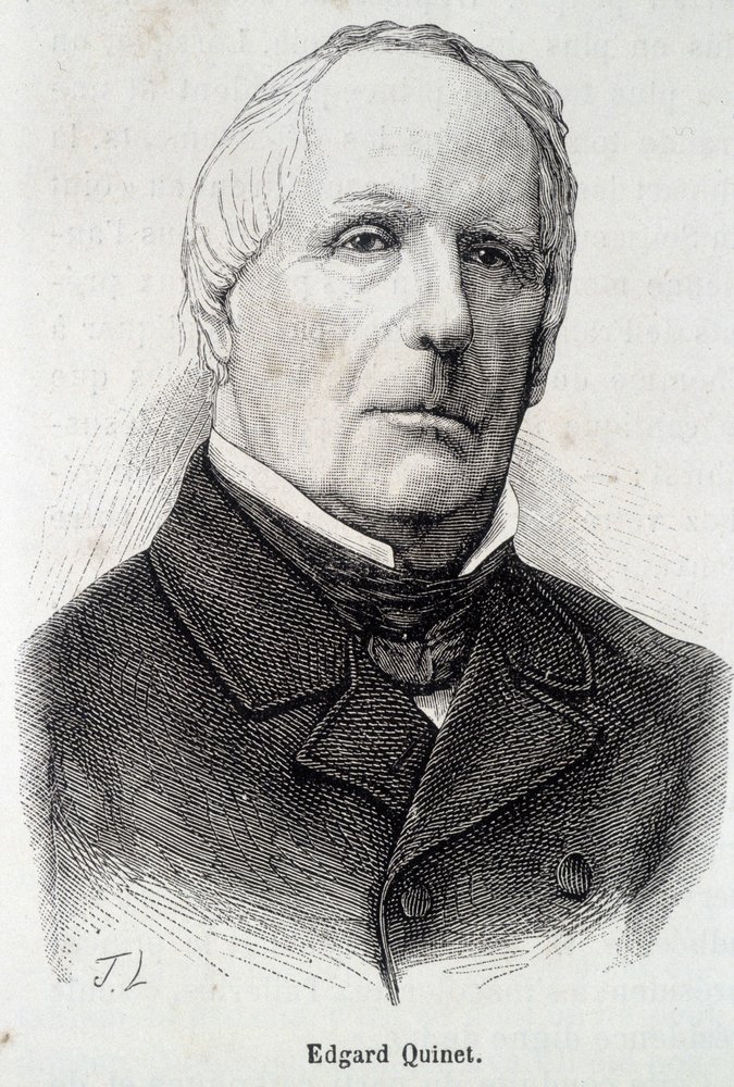 Portrait of Edgar Quinet, French historian (1803-1875)