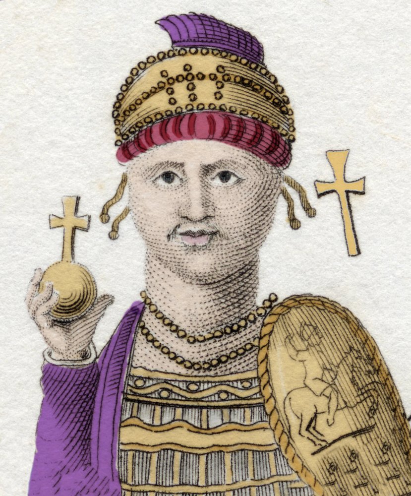 Portrait of Justinian I (The Great) (Flavius Petrus Sabbatius ...