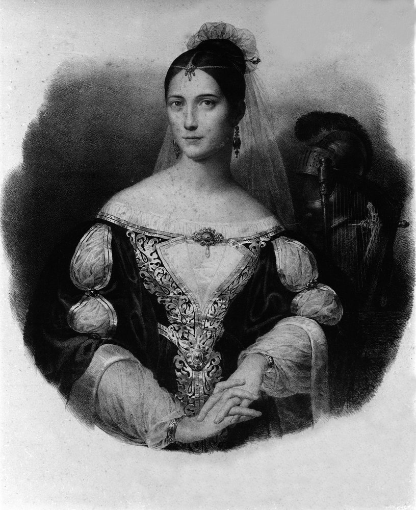 Portrait of Maria Garcia known as the Malibran (1808-1836) singer