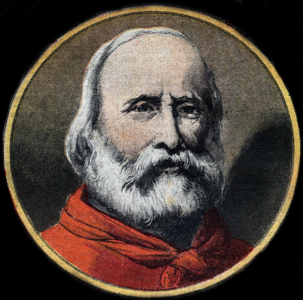 Portrait of the Italian military and politician Giuseppe Garibaldi ...