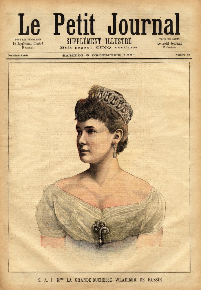 Portrait of the Grand Duchess Vladimir of Russia, Princess Mary of ...