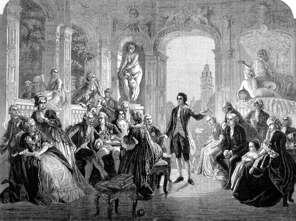 The German poet Johann Wolfgang Goethe at the Court of Margrave ...