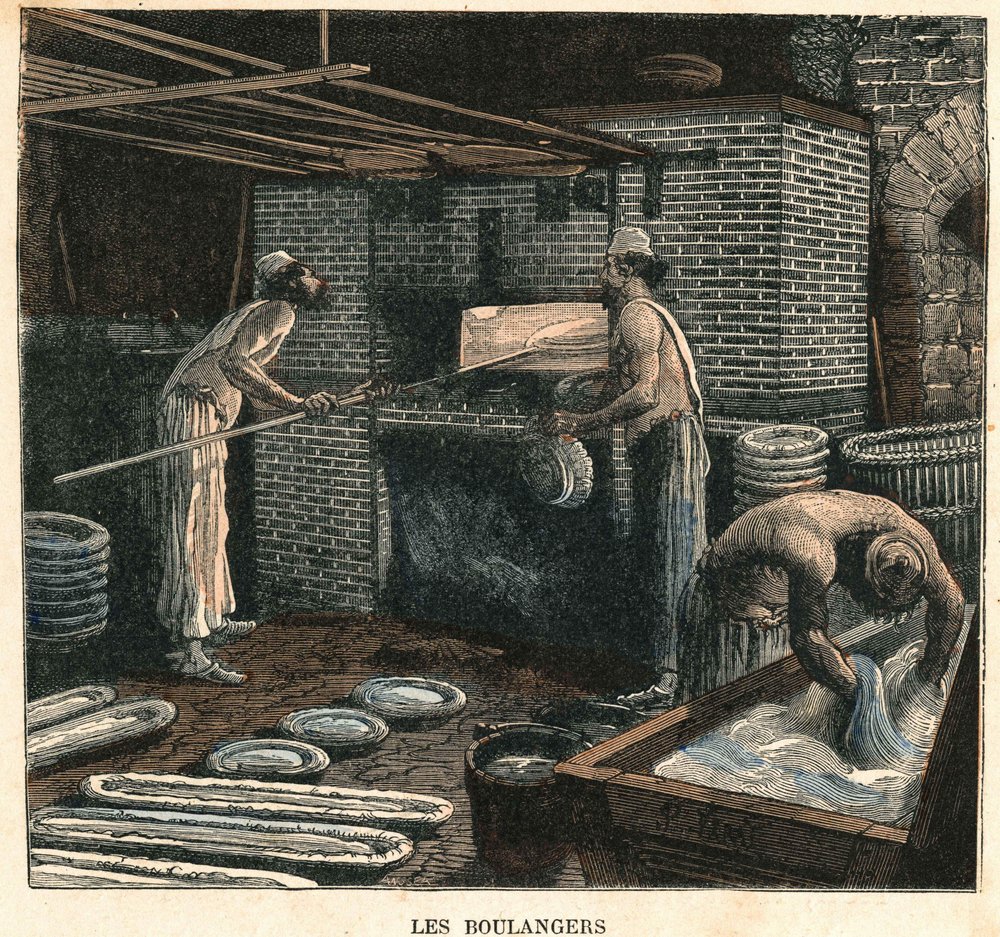 The bakers. 19th century illustration, Bianchetti collection
