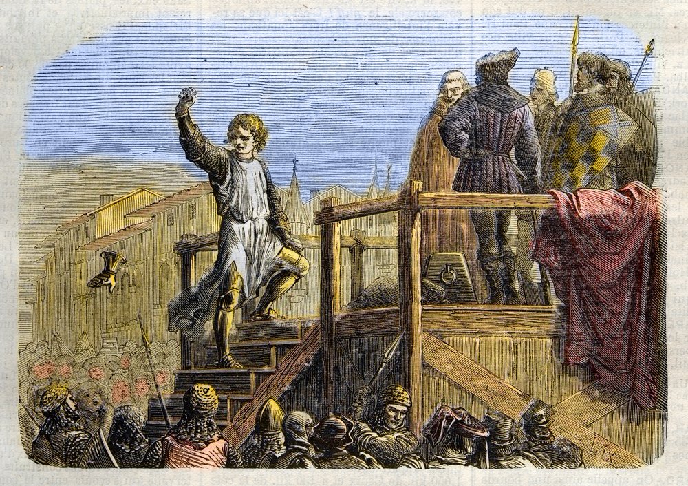 The execution of Conradin (or Conrad of Hohenstaufen) King of Sicily ...