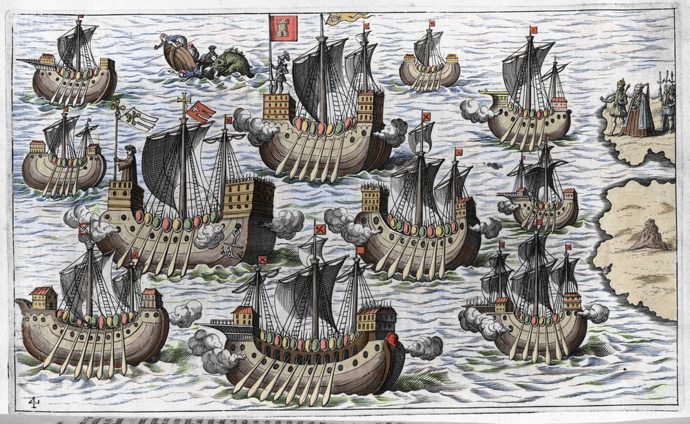 The Fleet of Christopher Columbus to Conquer the New World - in Nova ...