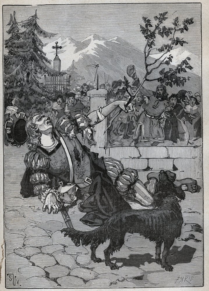 The lime tree of Fribourg: a soldier of the Helvetic Confederation came ...