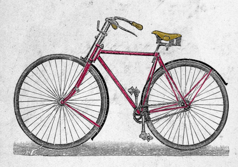The pneumatic bicycle, the invention of rubber tires by the Englishman ...