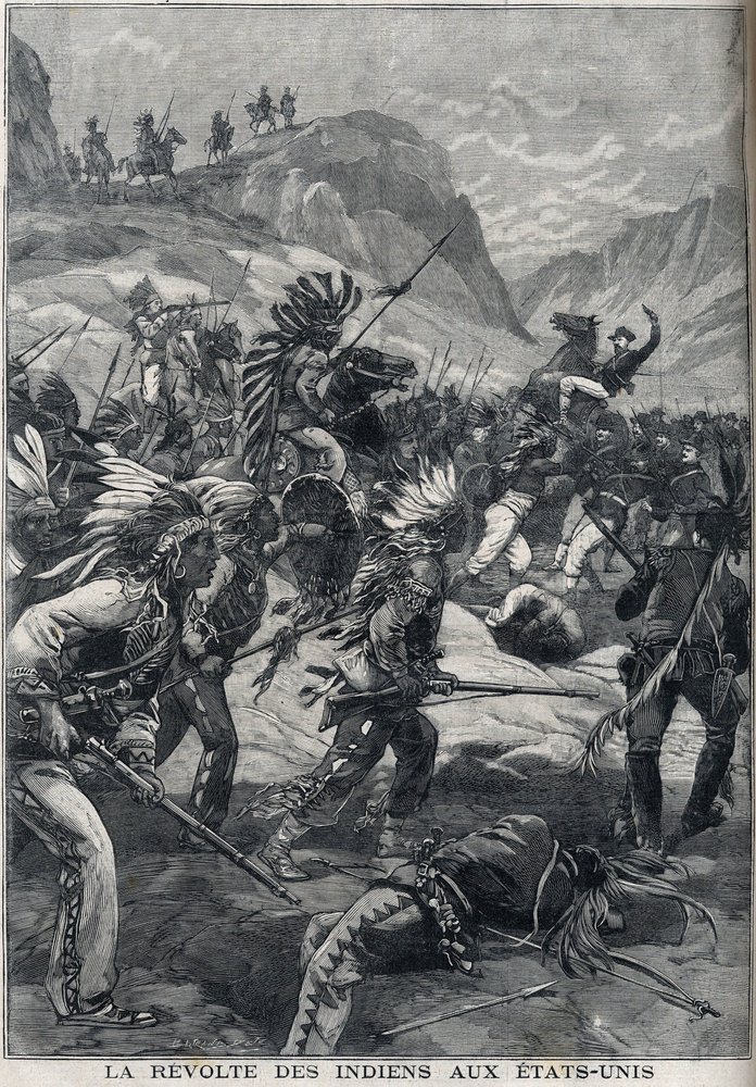 The Red Skin Indian Revolt from Northern Minnesota in the United States ...