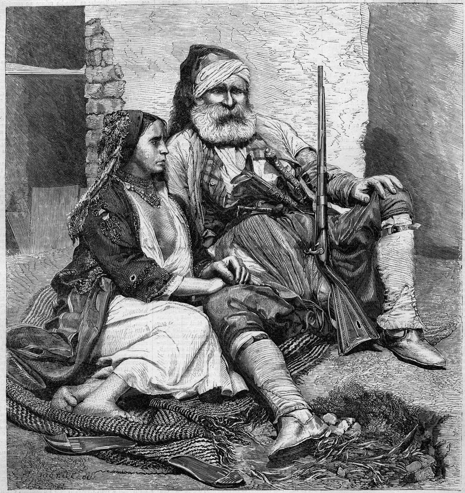 Vlach Types and Costumes (Palicare and Gypsy). From a Photograph of Ch ...