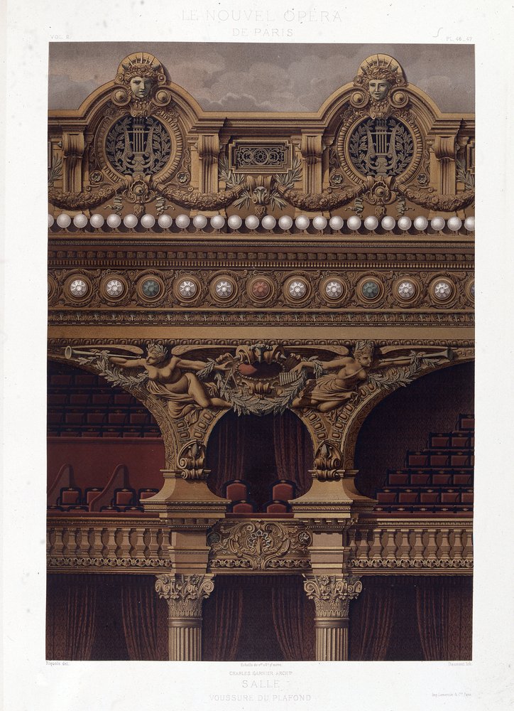 Voussure of the ceiling of the Opera Garnier