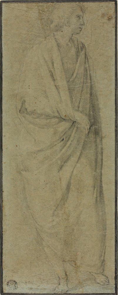 Standing Draped Male Figure by Unknown Florentine