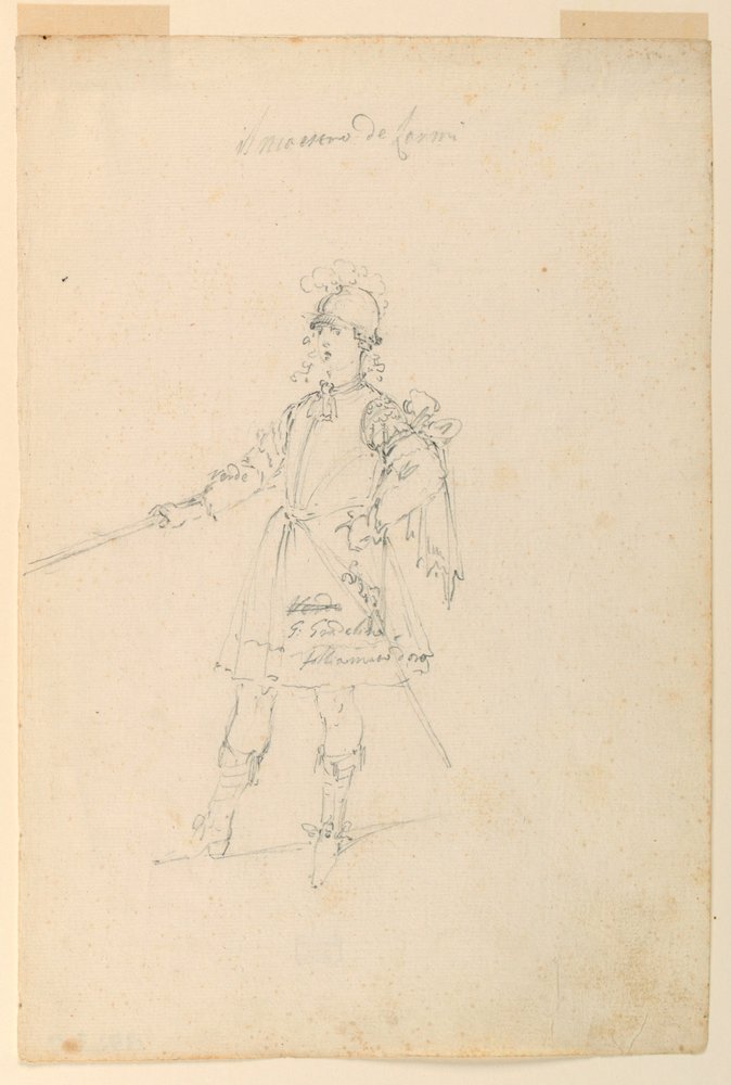 Costume Design: The Master of Arms for a Ballet, ca. 1720