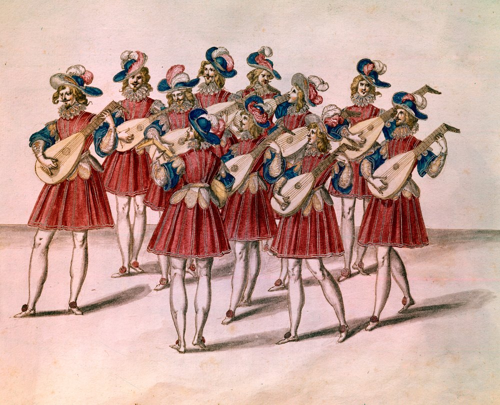 Group of Musicians Playing Lute by Unknown artist