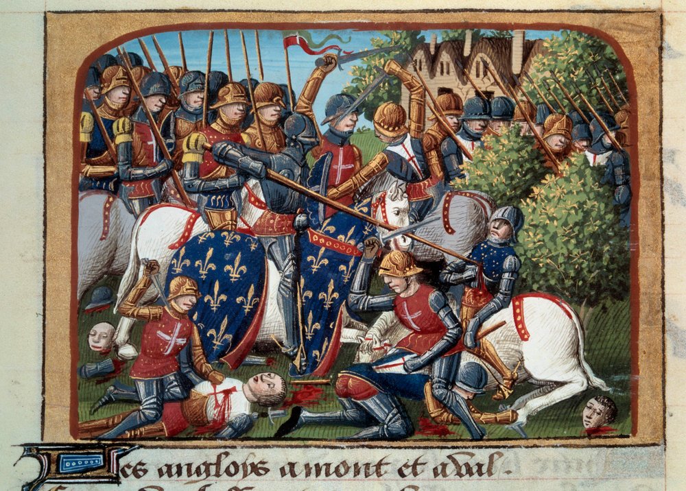 The battle of Formigny between the English army of Thomas Kyriell and ...
