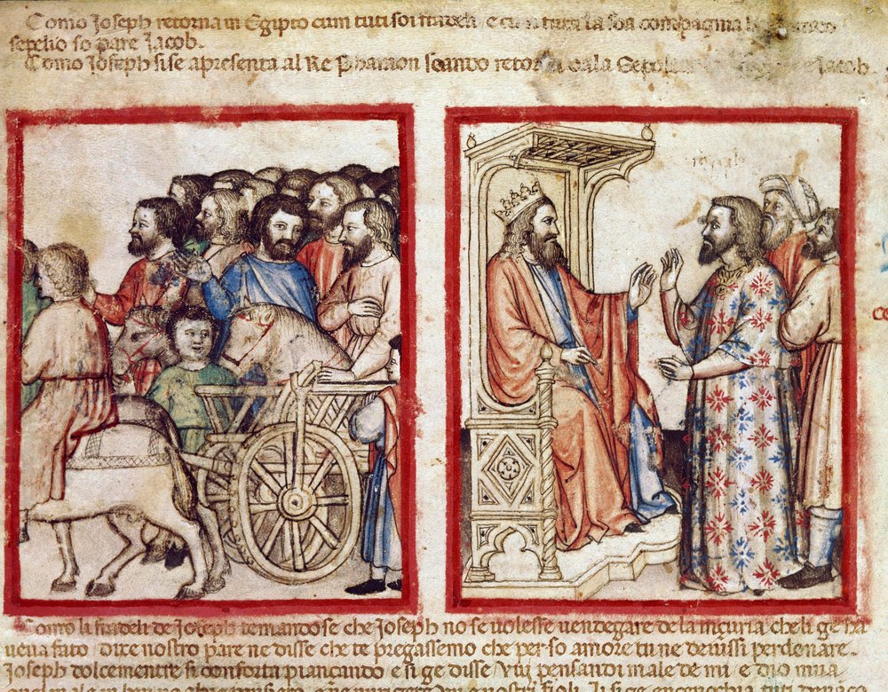Joseph on the Left to His Father's Funeral (Miniature from Codex 212)