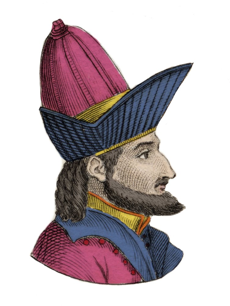 Portrait of Constantine XI (or XII) Paleologus, known as Dragases ...