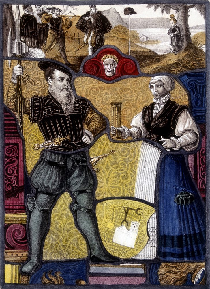 The Legend of William Tell. Engraving from Swiss Stained Glass, Late ...