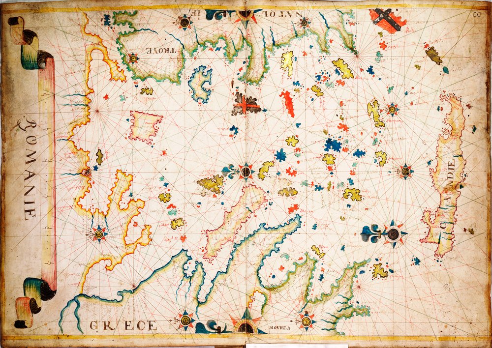 This Type of Early Vellum Sea Chart Originated in the Mediterranean in ...