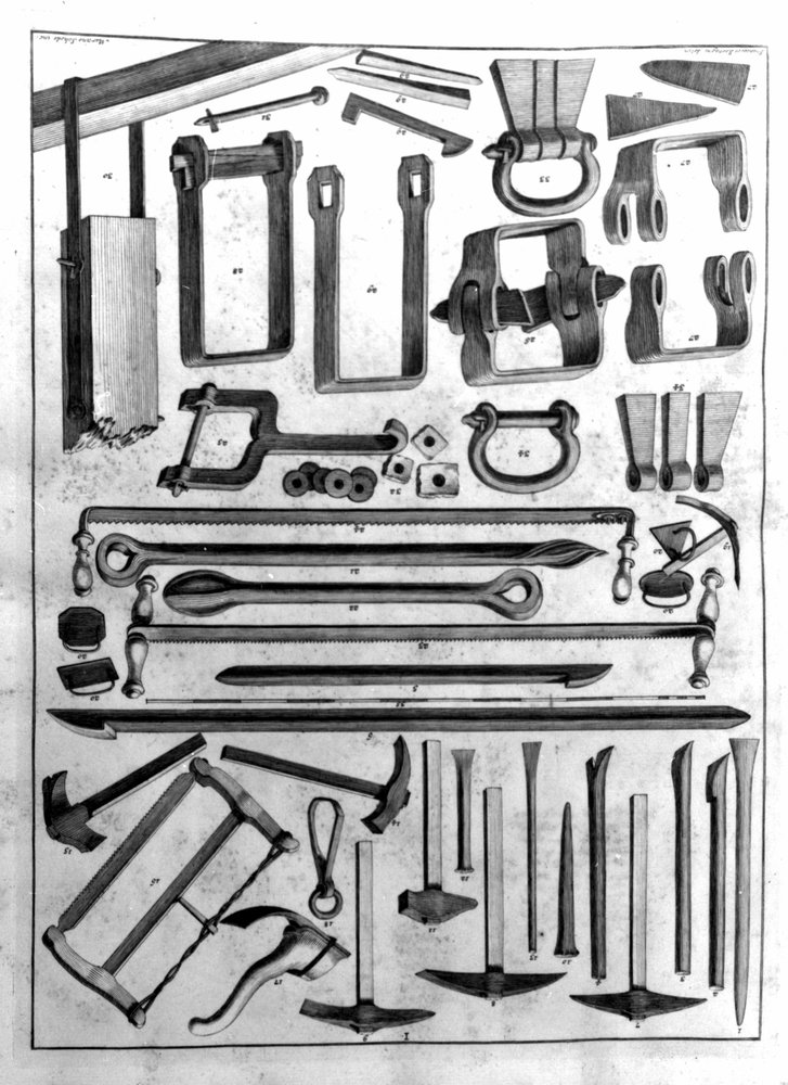 Tools of a Carpenter at the Beginning of the 18th Century