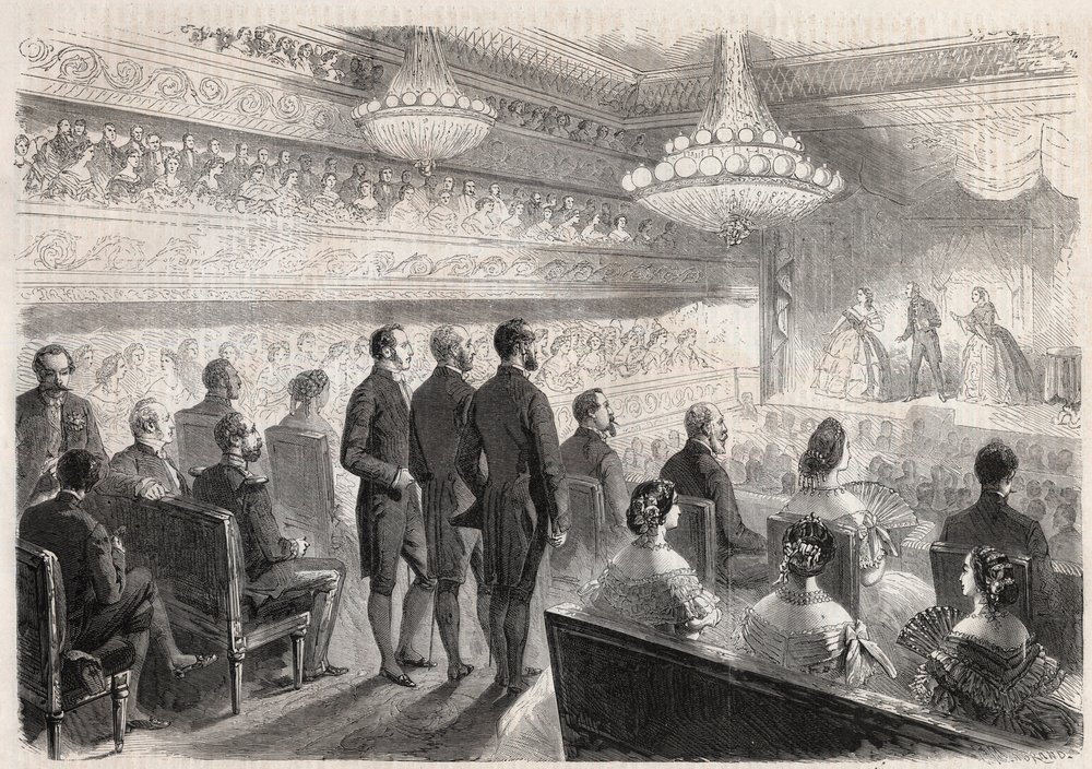 Visit of William I of Prussia to Compiegne: gala show at the palace ...