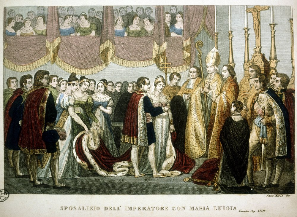 Wedding ceremony between Napoleon I and Mary-Louise of Habsburg in the ...