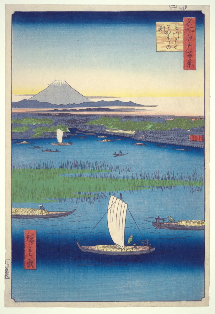 Fairwell Deep at Mitsumata Fork, from the Series One Hundred Famous Views of Edo