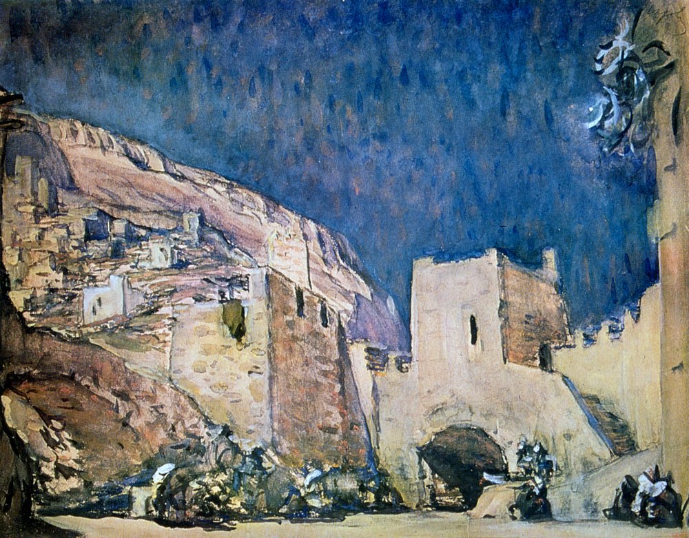 Set design for the Opera Judith by Alexander Serov, 1907