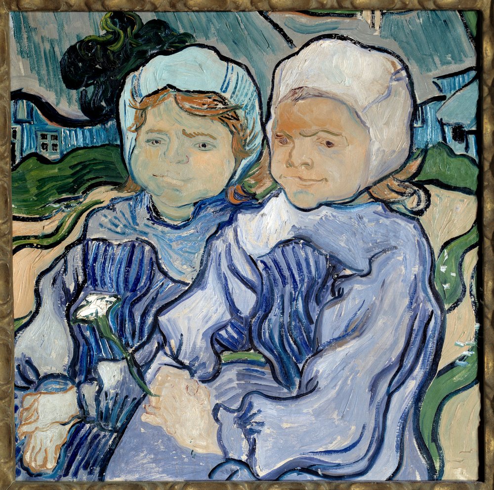 Portrait of Two Girls by Vincent van Gogh: Fine art print