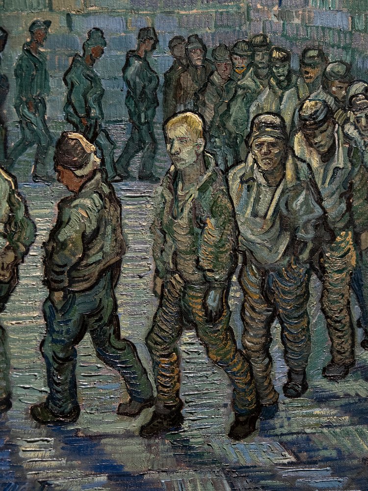 The Prison Courtyard (detail) by Vincent van Gogh