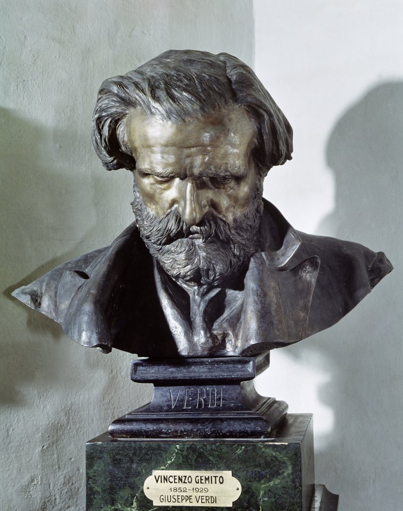 Bust of Giuseppe Verdi by Vincenzo Gemito: Fine art print