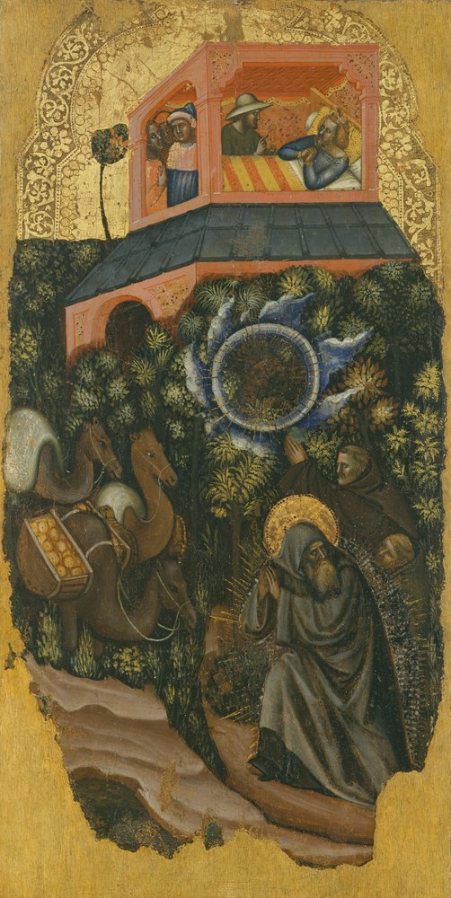 The History of Saint Anthony the Great, A beggar urges the sick King of ...