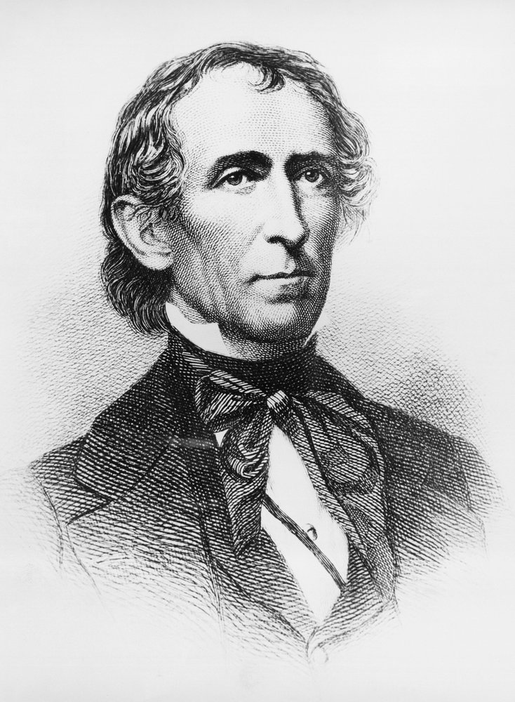 Portrait of John Tyler, American lawyer and politician who served as ...