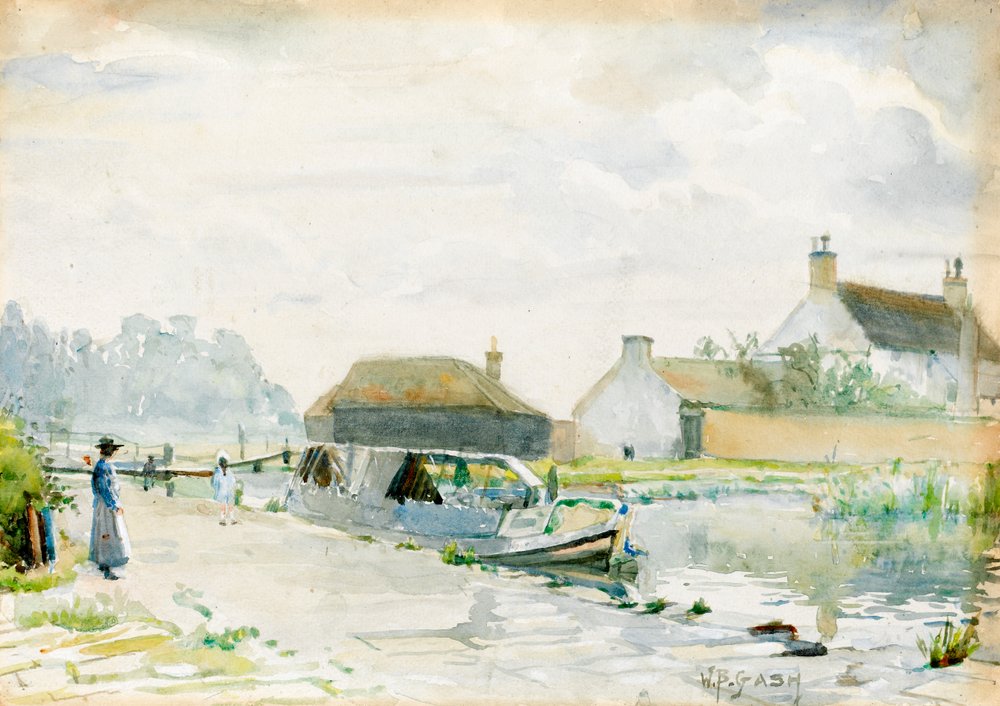 A Barge by the Tow-Path, Probably on the Trent Near Nottingham